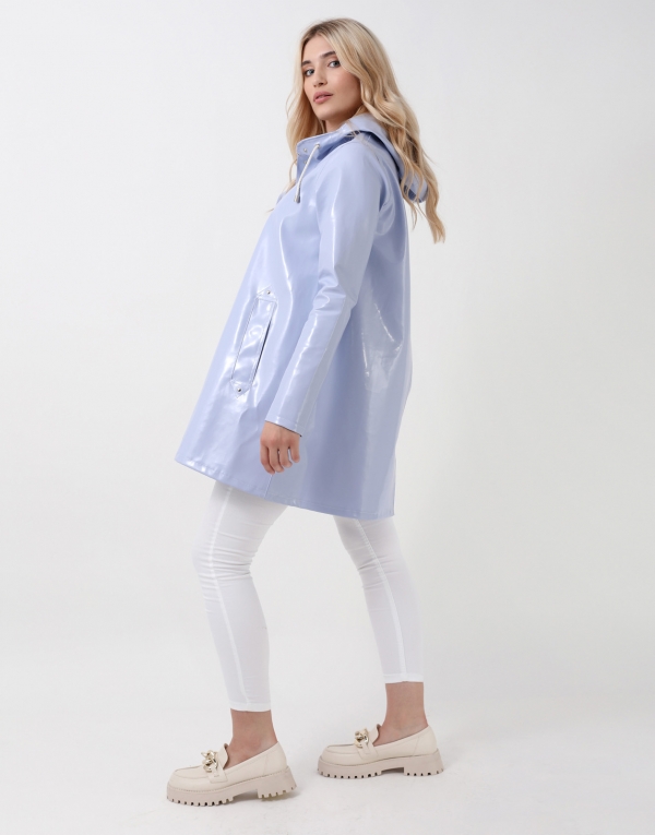 Damski płaszcz przeciwdeszczowy GRACE FLASH BABY BLUE - VANNSKJOLD