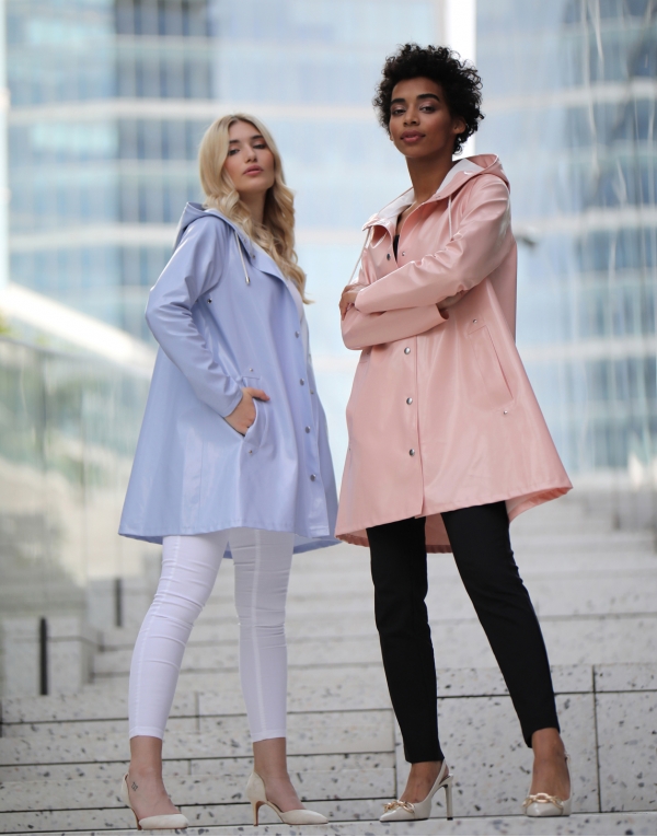 Damski płaszcz przeciwdeszczowy GRACE FLASH BABY BLUE - VANNSKJOLD